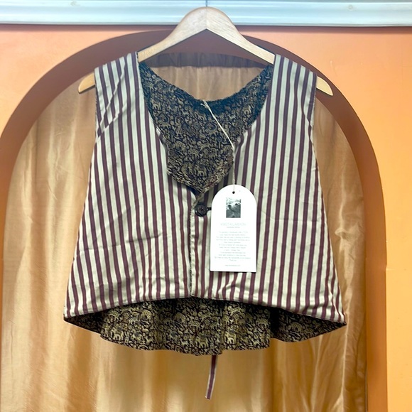 Krista Larson | Jackets & Coats | Krista Larson Reversible Crop Vest In ...